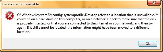 如何解决“桌面指向的位置不可用”的错误 - ob欧宝体育登陆