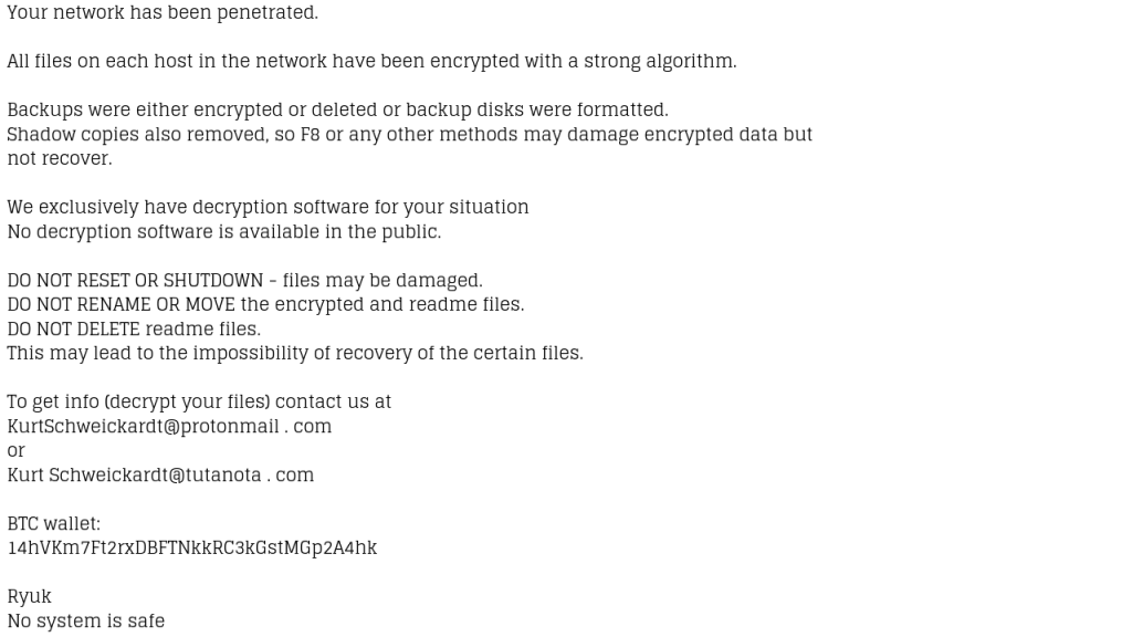 How to Recover Data Encrypted by Ryuk Ransomware | Stellar - ob欧宝体育登陆